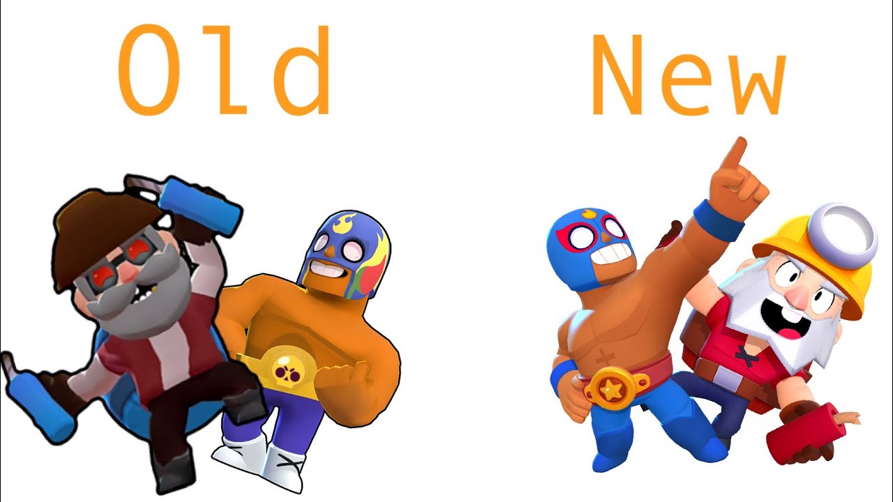 Brawl Stars OLD vs NEW Characters - YouTube