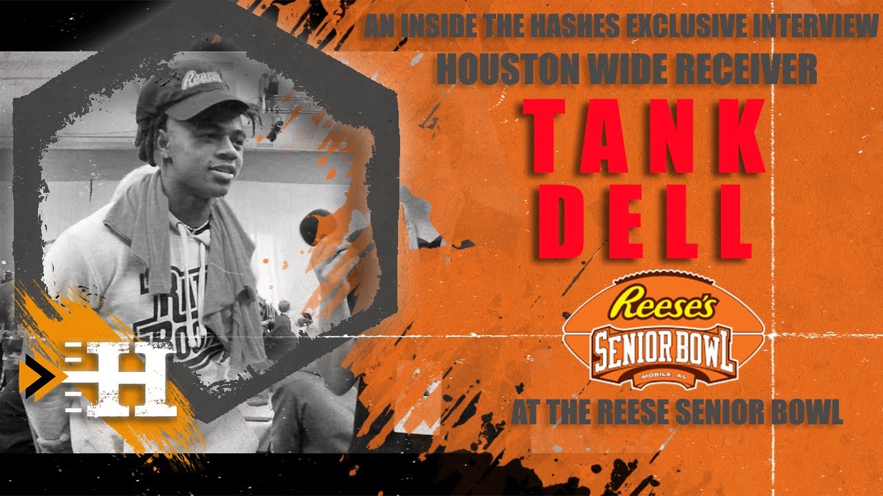 Hoston WR Nathaniel "Tank" Dell at the Reese's Senior Bowl Media Day ...