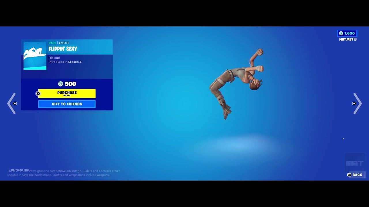 [SHOWCASE] FORTNITE SHOP ITEMS: RARE EMOTE FLIPPIN' SEXY - YouTube