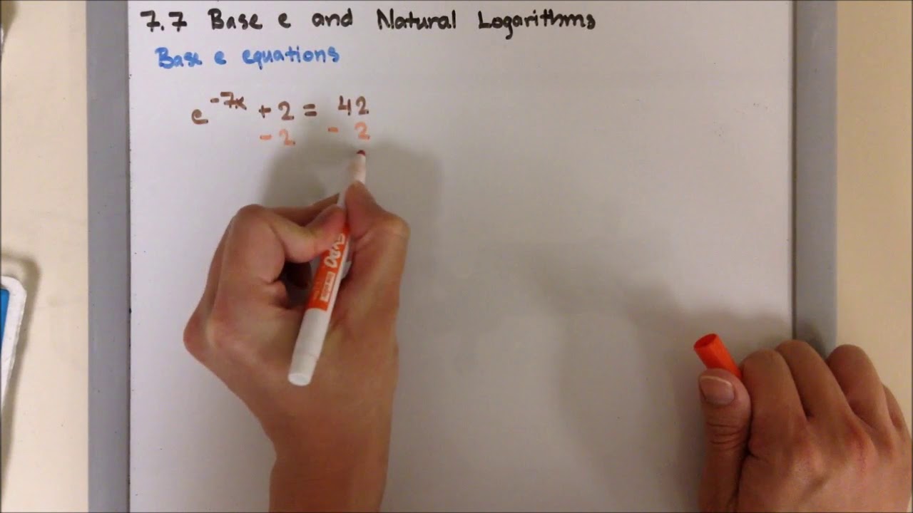 A2 7.7F Solving Base e Equation Examples - YouTube
