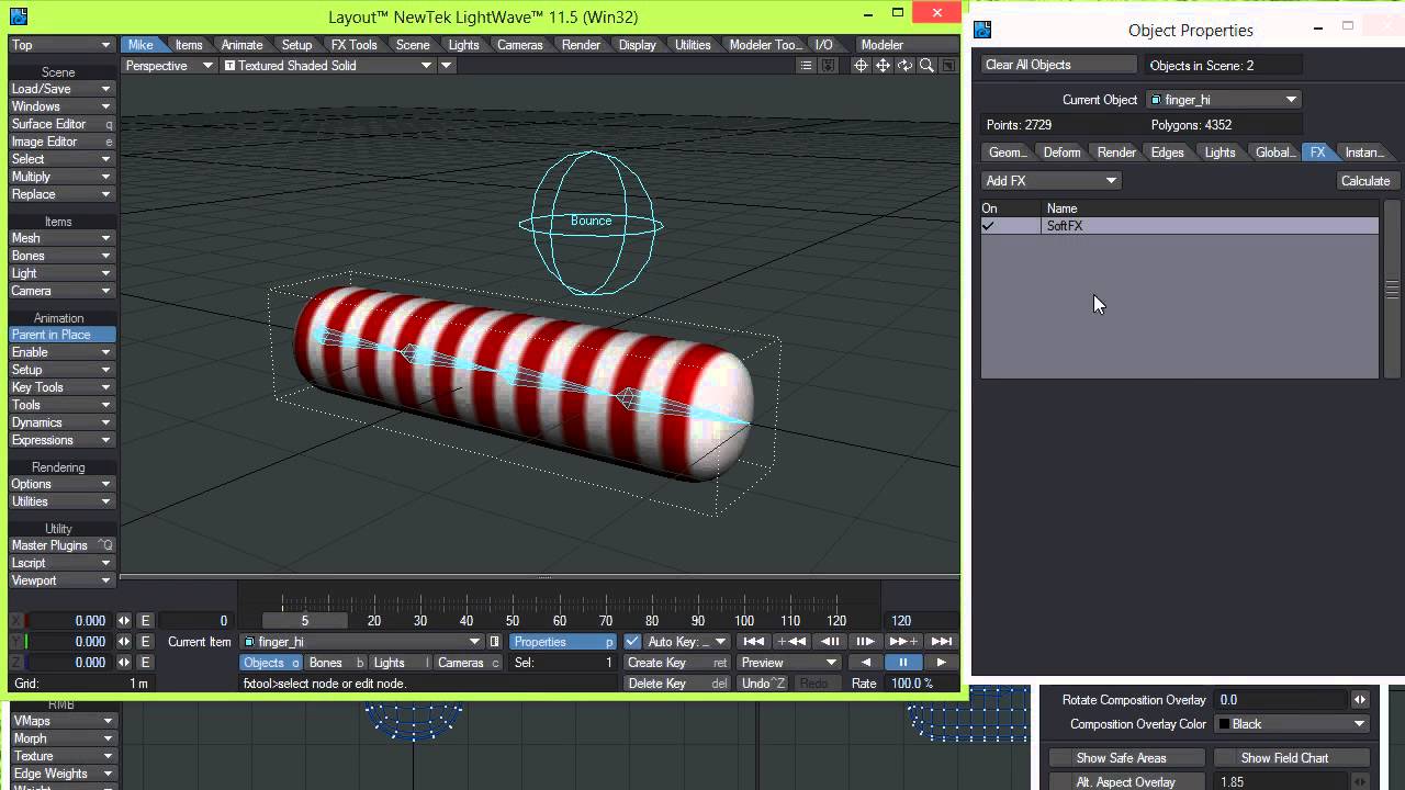 SoftFX for characters in Lightwave 3d Collision - YouTube