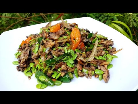 SAMBAL GORENG TEMPE IRENG CAMPUR TERI DAN PETE CINA / MLANDINGAN - YouTube