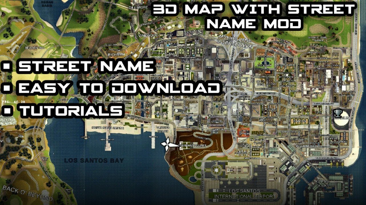 "3D MAP WITH STREETS NAME" (TUTORIAL!) | GTA Samp Online/Roleplay ...