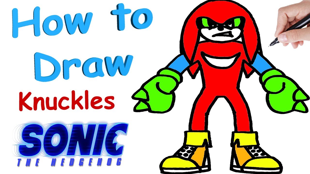 How To Draw Knuckles | SONIC the Hedgehog - YouTube
