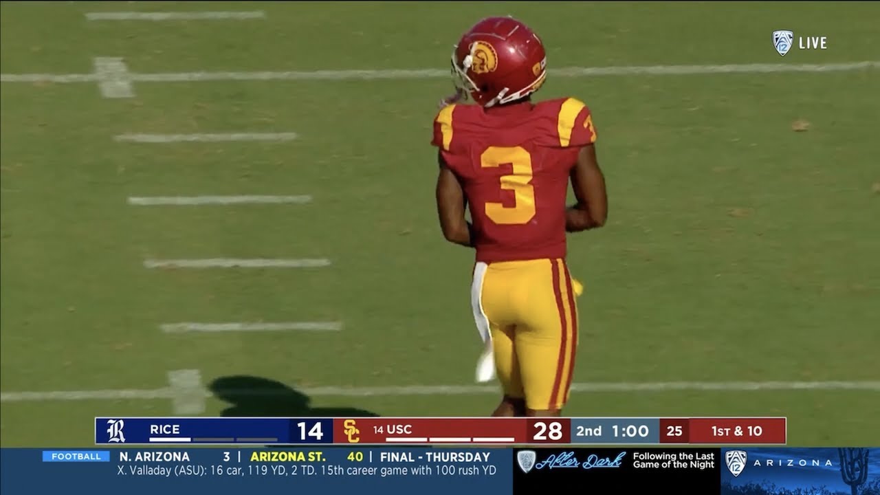 Jordan Addison (USC WR #3) Vs. Rice 2022 - YouTube