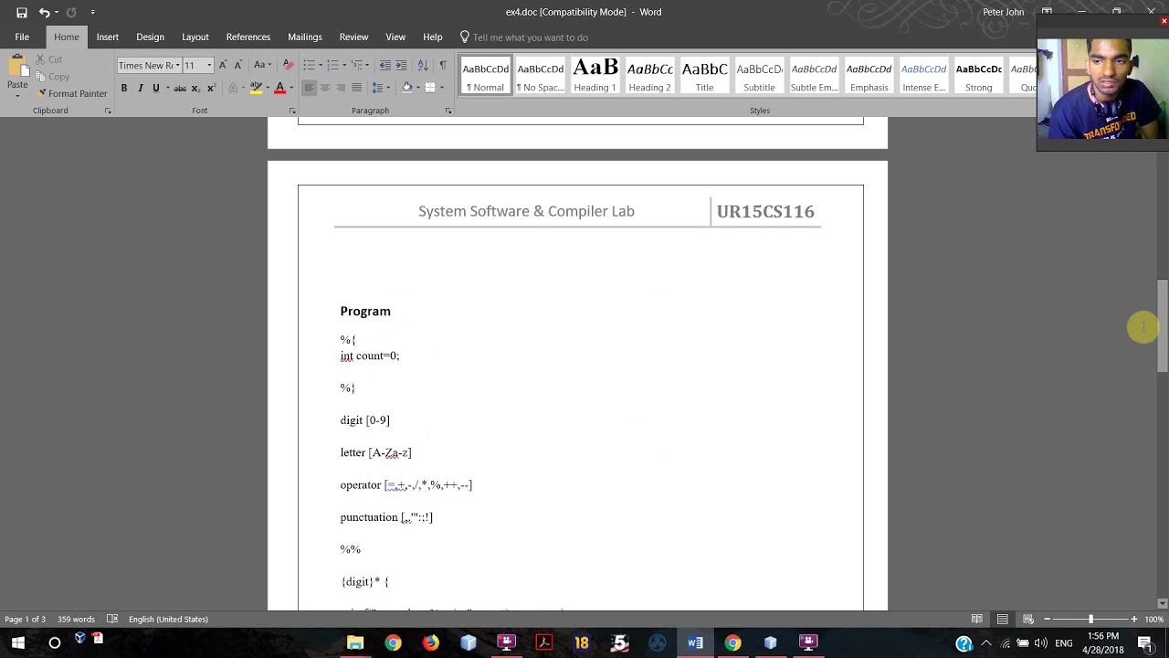 exp 4 SYS-COMPILER - YouTube