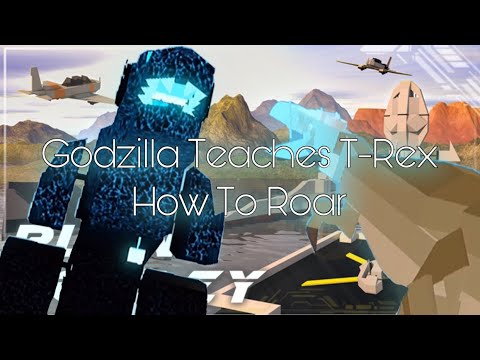 Godzilla Teaches T-Rex How To Roar |Plane Crazy | Roblox | - YouTube