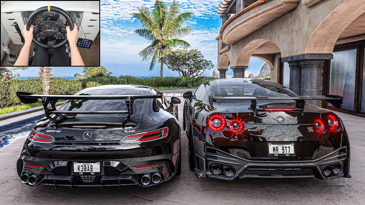 Mercedes-AMG GT & Nissan GTR R35 NISMO - Forza Horizon 5 (Steering ...