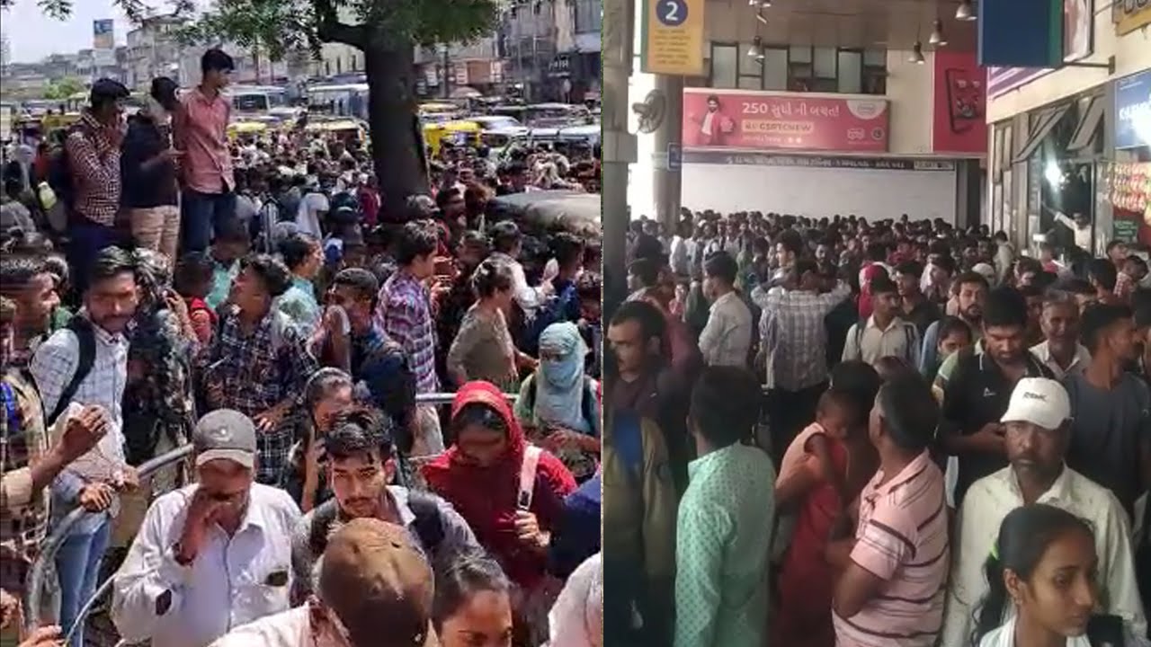 Crowd at Bus stand: वैकेशन और एग्जाम के चलते अहमदाबाद बस स्टैंड पर पैर ...