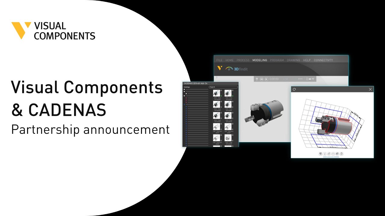 Introducing CADENAS 3Dfindit in Visual Components 4.10 with millions of verified CAD models ...