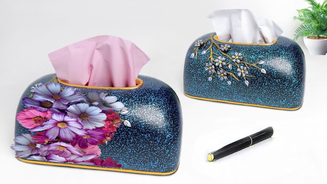 Tissue box making at home_Unique Tissue box making_tissue holder_🎁 ...