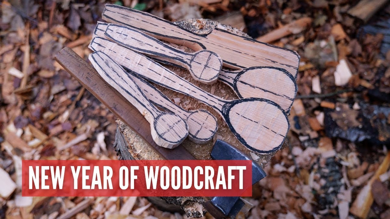 New Year of Woodcraft. Back on the Mountain Sourcing Wood and Axing out ...