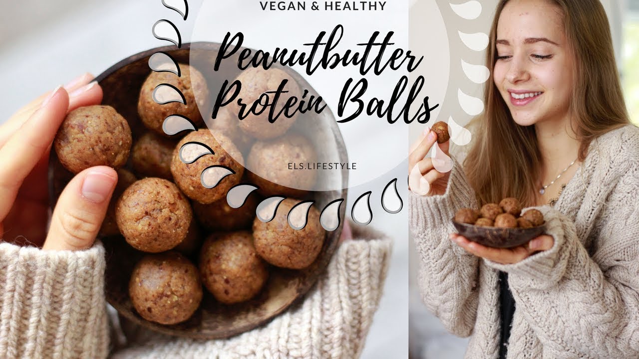 PEANUTBUTTER-PROTEIN BLISS-BALLS, VEGAN &HEALTHY // annrahel - YouTube