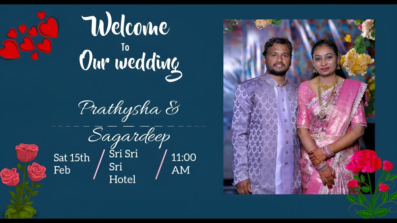 Prathyusha & Sagardeep I Wedding Live - YouTube