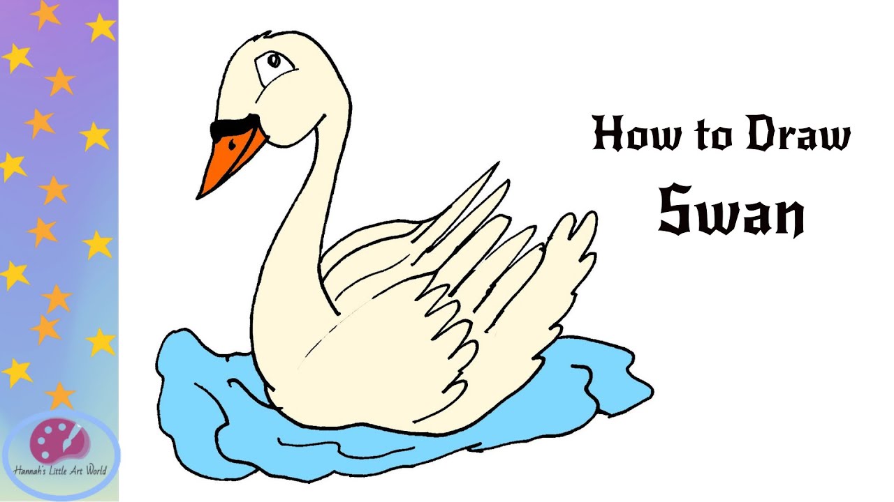🦢How to Draw a Swan | Easy Swan Drawing | Swan Drawing Step by Step ...