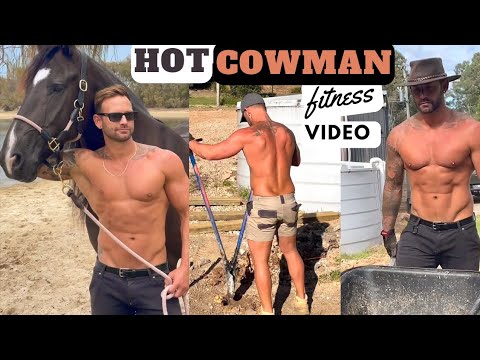 Hot Cowman Shirtless Fitness Video - Muscular Hunk - YouTube