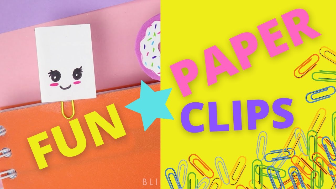How to make fun paper clips crafts 😍📒📎🖇 ≠paperclipshacks ≠ ...
