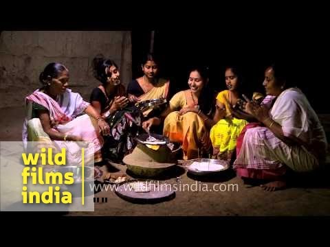 Assamese women make 'pitha' and sing Bihu songs : Assam, India - YouTube