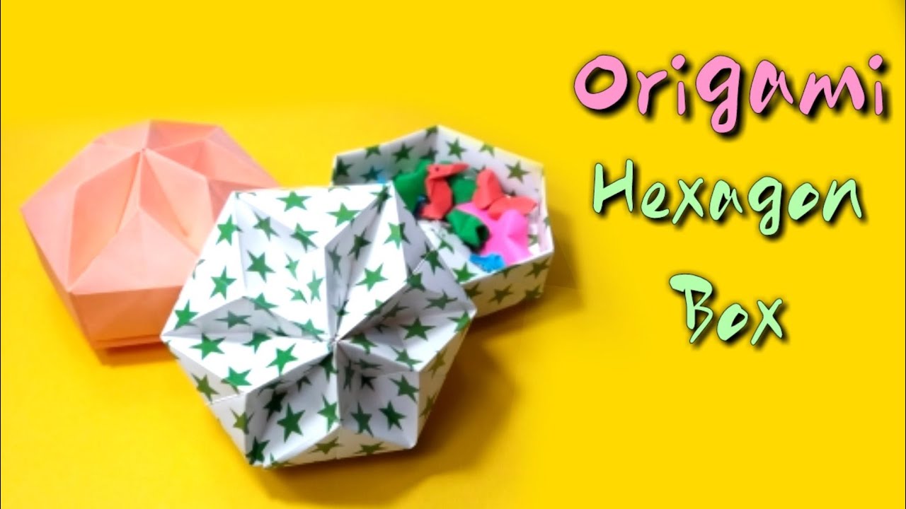 Origami hexagon box by A4 paper | Origami Box | Paper star Box | Gift ...