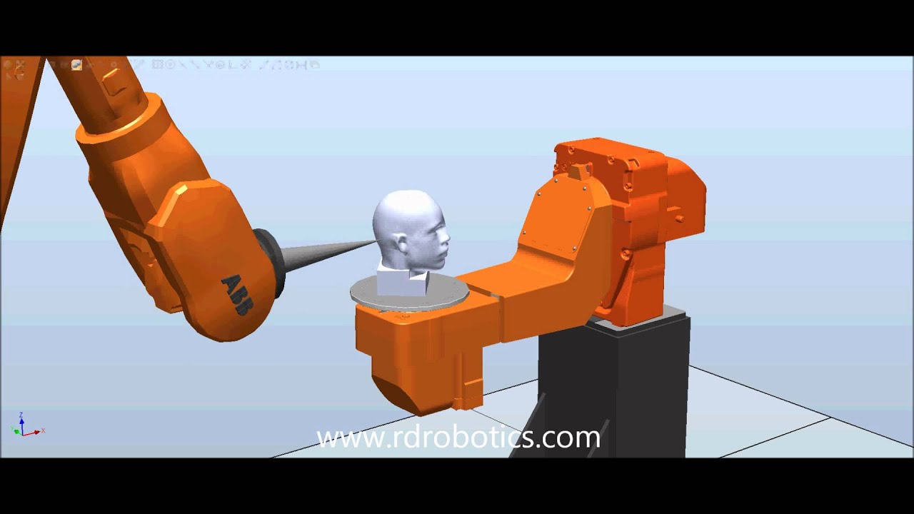 ABB robot statue milling - RDCAM - Robotic CAD/CAM Sofware - YouTube