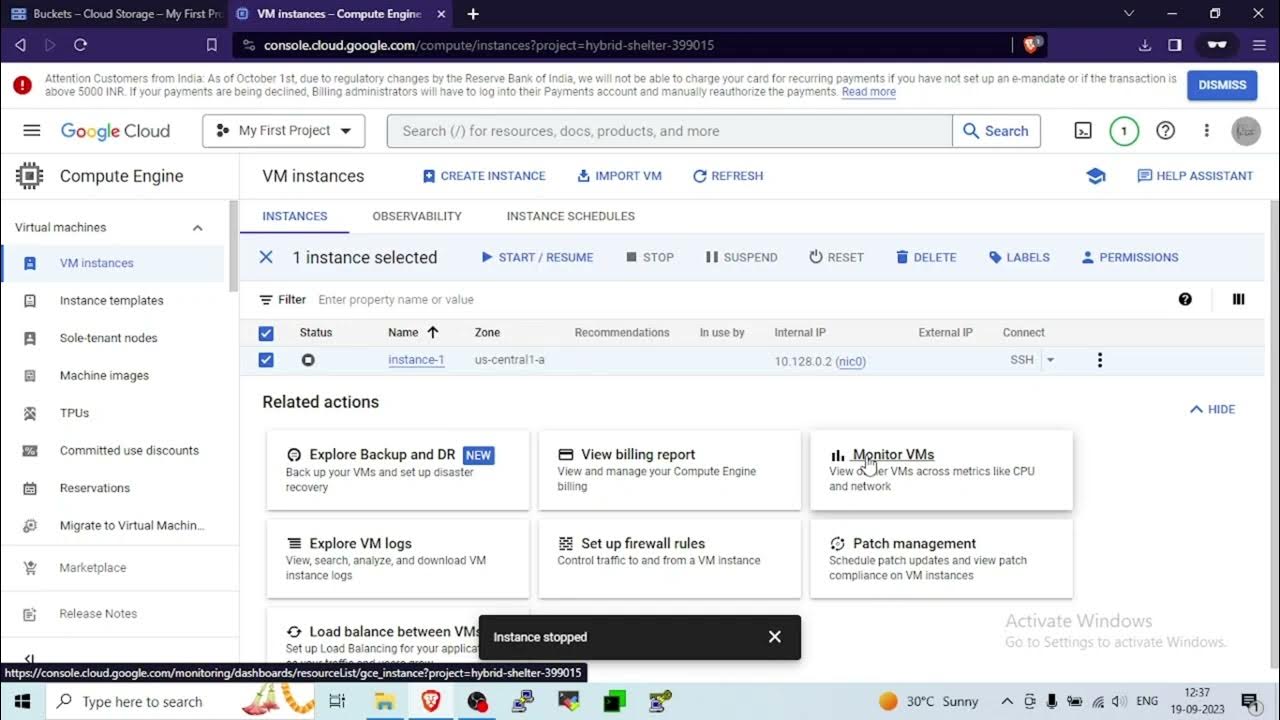 Stop Gcp Instance Cost Optimization Gcp Vm Instance Youtube