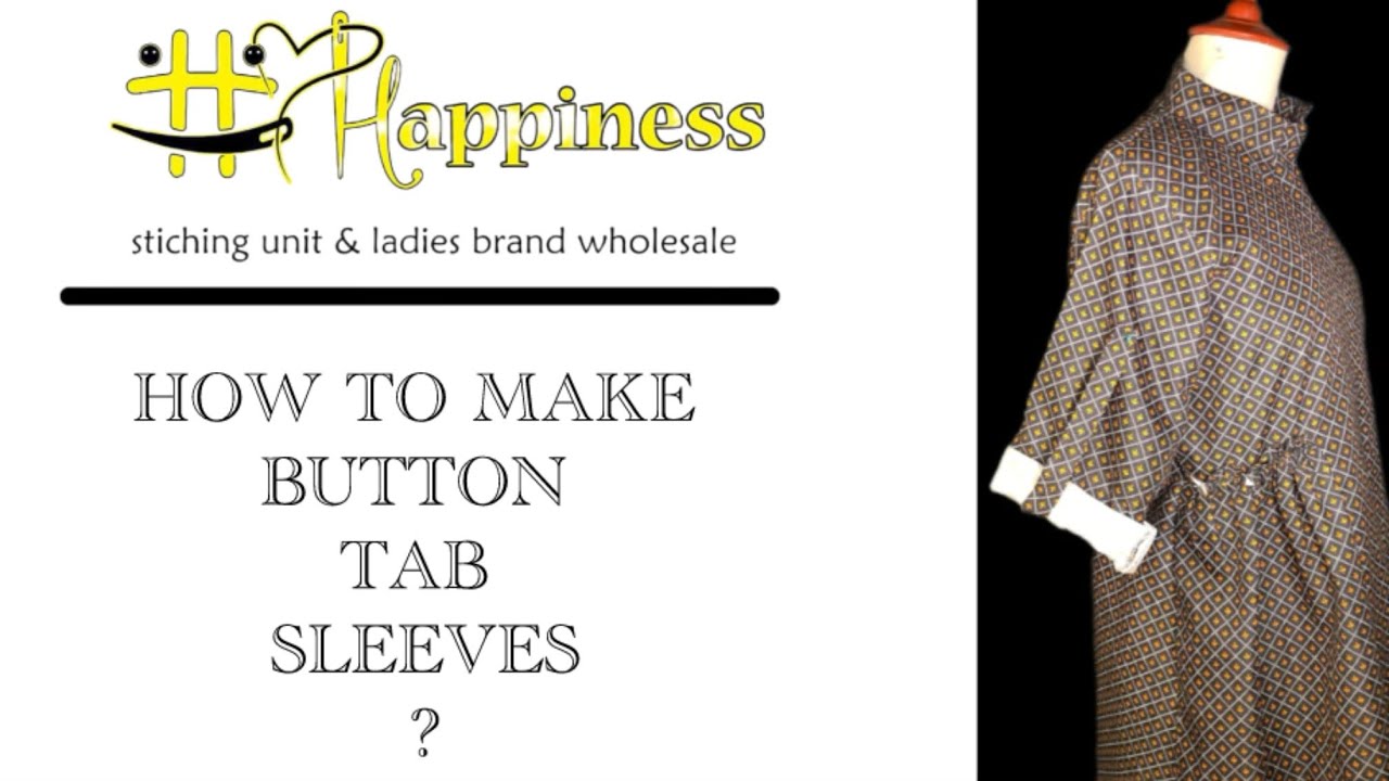 How To Make Tab Sleeves? | Easy way | Women clothing | - YouTube