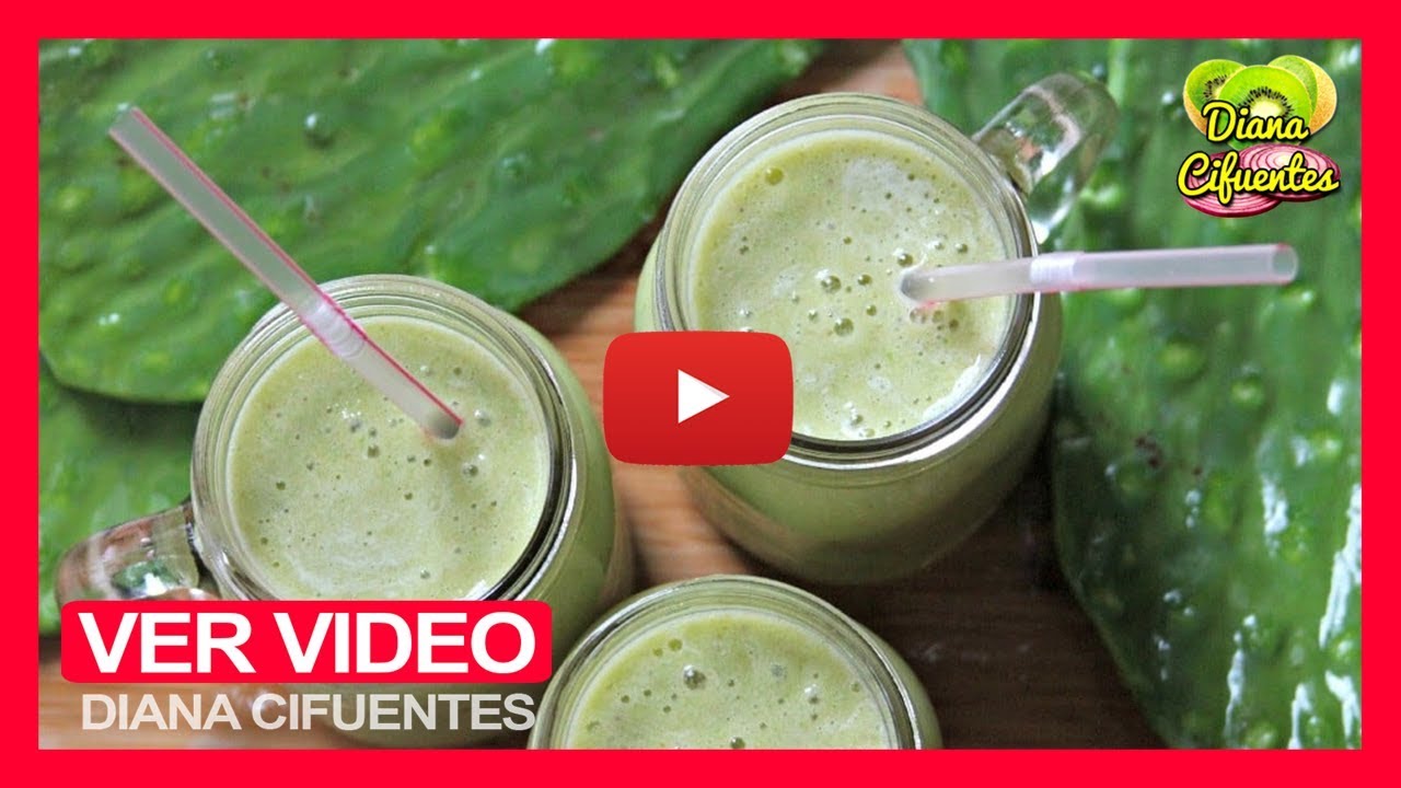 Licuado De Nopal Para Diabéticos – Propiedades Del Nopal Crudo - YouTube