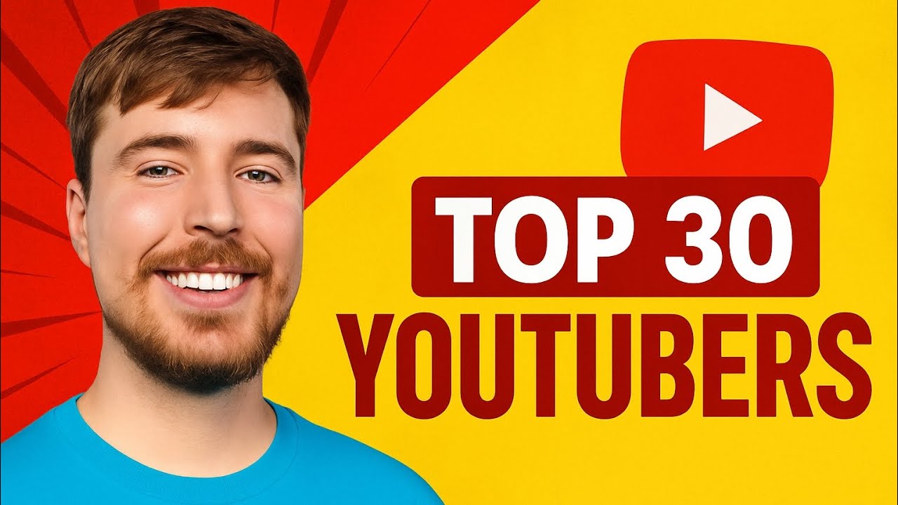 Top 30 Most Popular YouTubers in the World 2025 | MrBeast, PewDiePie ...