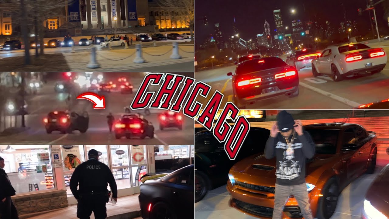 A NIGHT IN CHICAGO WITH DAVO & HELLCATS *COPS vs US* - YouTube