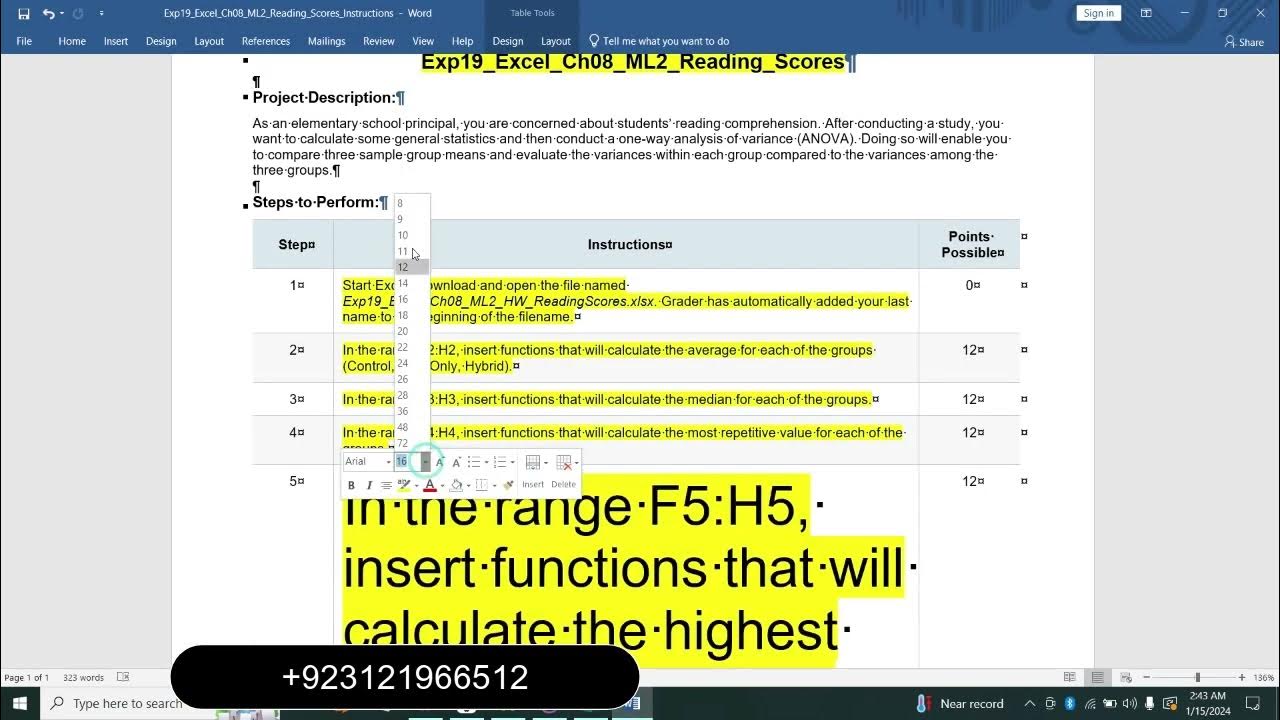 Exp19_Excel_Ch08_ML2_Reading_Scores | Excel_Ch08_ML2_Reading_Scores | Full Course Deal Contact ...