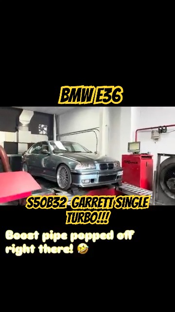 Rare sight an E36 S50 single turbo on the dyno laying down an ...