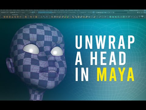 Unwrap a head in Maya with auto unwrap UVs tool (bonus tools) - YouTube