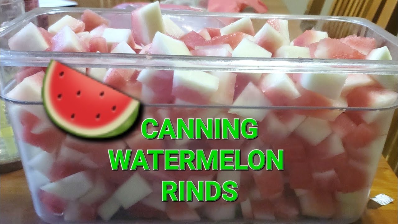 Preserving Watermelon Rinds- Not Pickles! - YouTube
