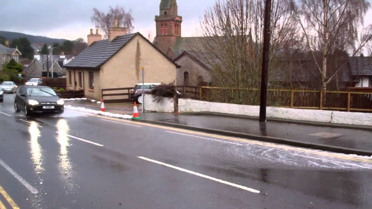 January Afternoon Flooding Perth Road Scone Perthshire Scotland - YouTube