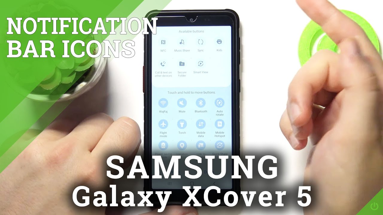 How to Adjust Notification Bar Shortcuts in SAMSUNG Galaxy XCover 5 ...