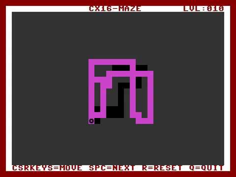 Commander X16 Maze playthrough (30 levels) - YouTube