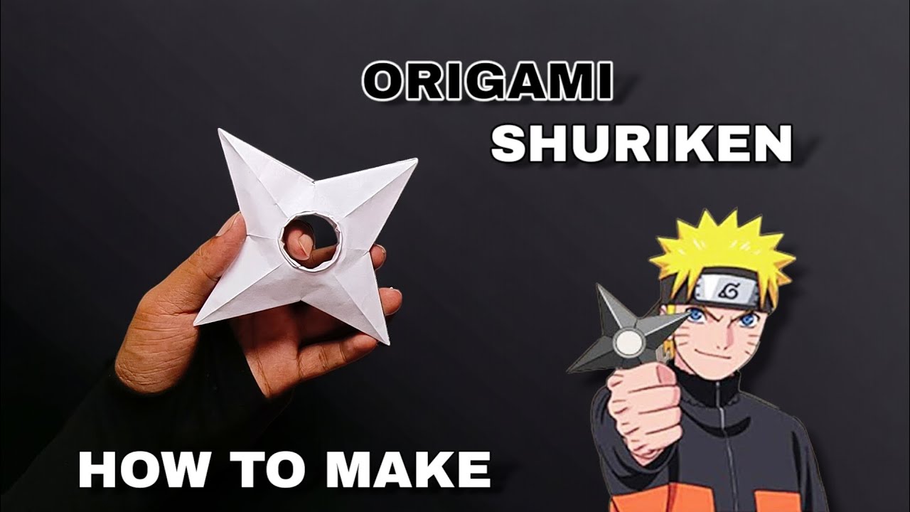 How To Make A Naruto Shuriken Out of Paper | Origami Ninja Star Making ...
