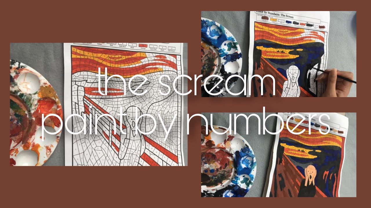 the scream // color by numbers // by adri - YouTube