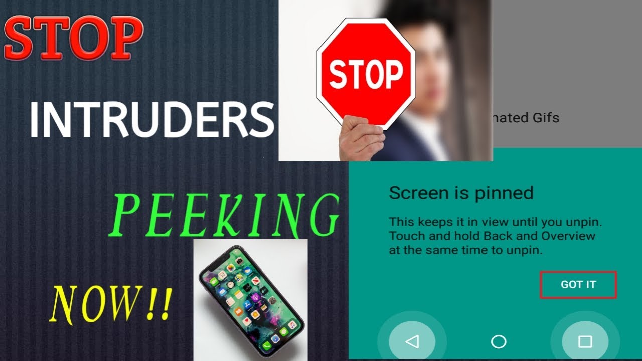 STOP INTRUDERS PEEKING NOW!(How use screen pinning) - YouTube