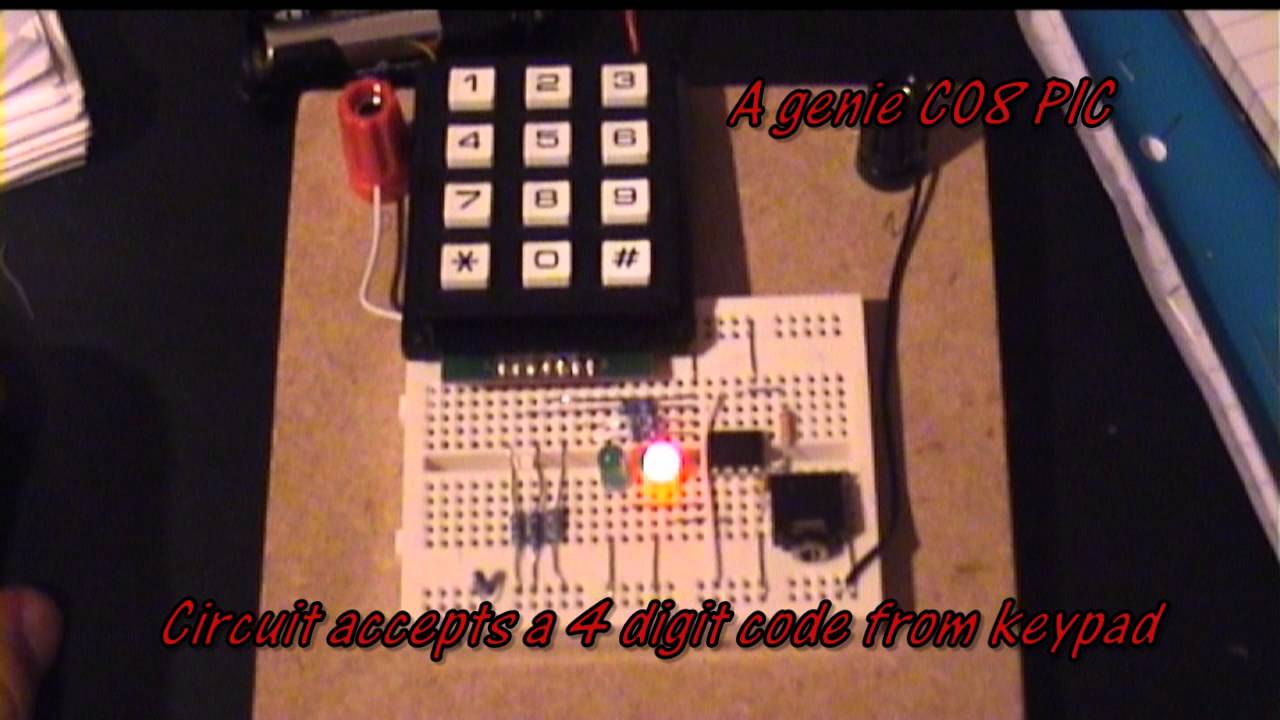breadboarded Genie C08 Combination lock - YouTube