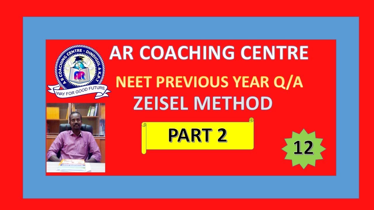 NEET previous year chemistry question zeisel method part 2 - YouTube