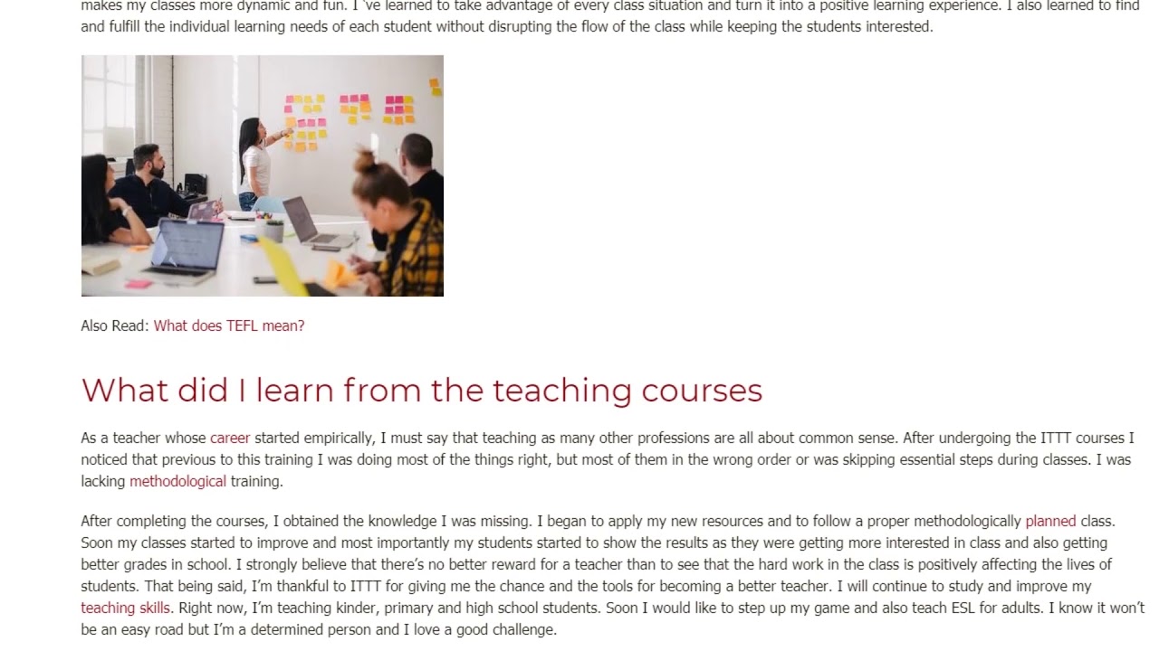 A TEFL Graduate Shares Her Personal Teaching Experience | ITTT TEFL ...