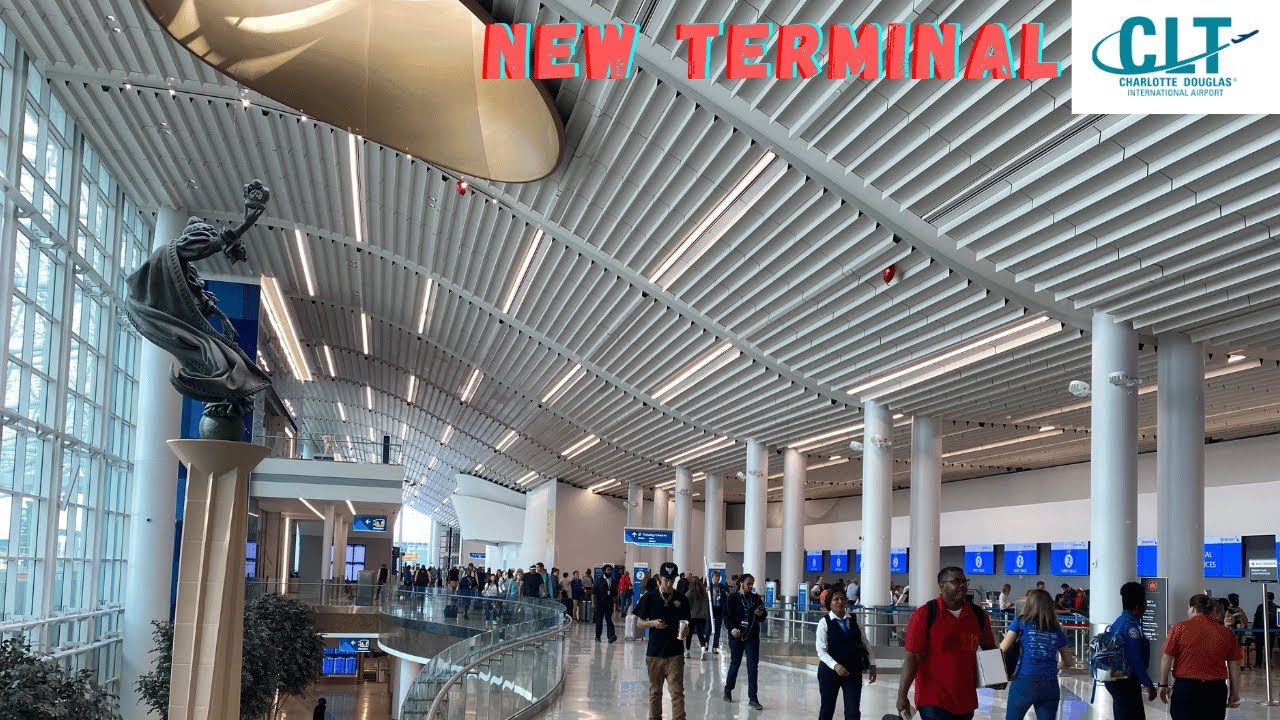 Charlotte Douglas Int'l Airport (CLT) New Terminal Walking Tour ...