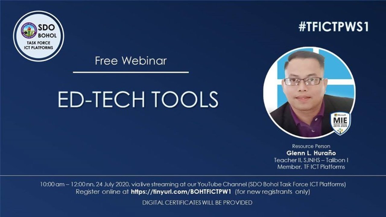 ED-TECH TOOLS | FREE WEBINAR - YouTube