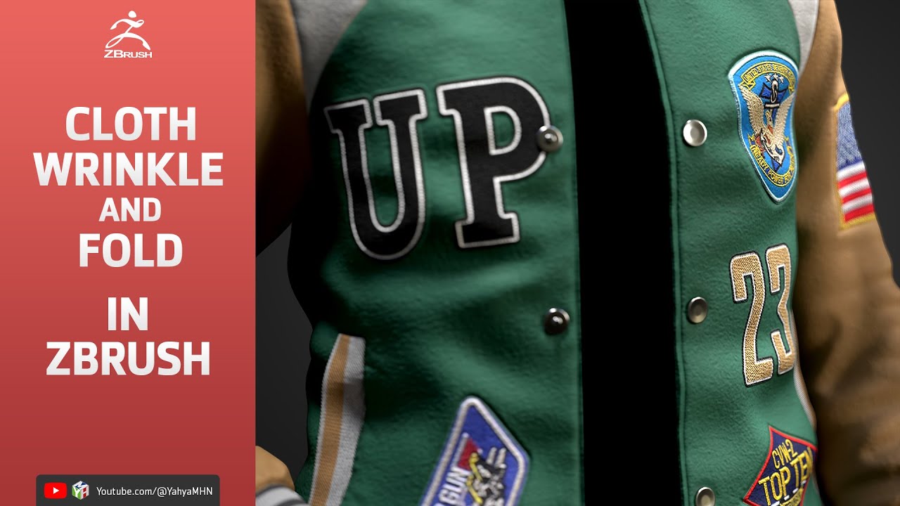 Cloth Wrinkle and Fold in ZBrush | VOL 14 Cloth/Fabric Bundle - YouTube