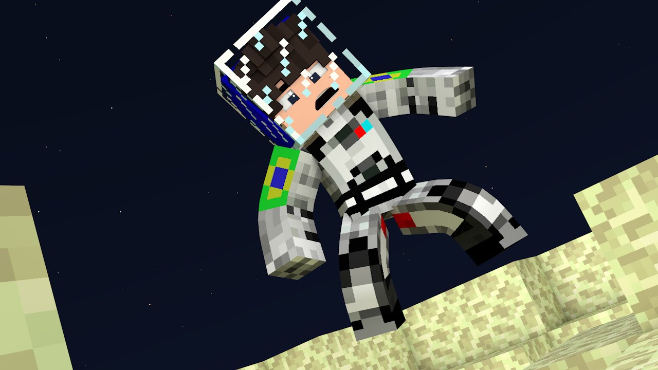 Como ir a lua no minecraft poket edition sem mods - YouTube