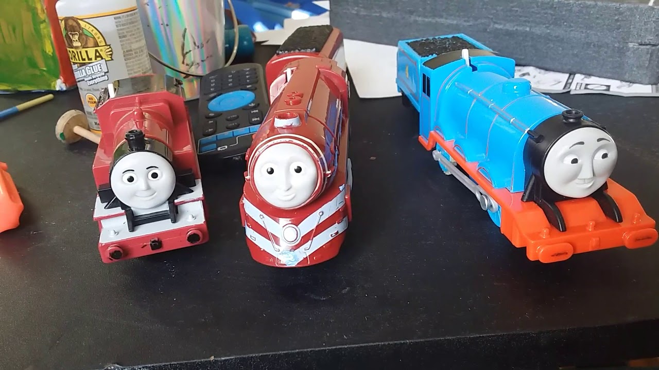 3 made custom tomy and trackmaster trains - YouTube