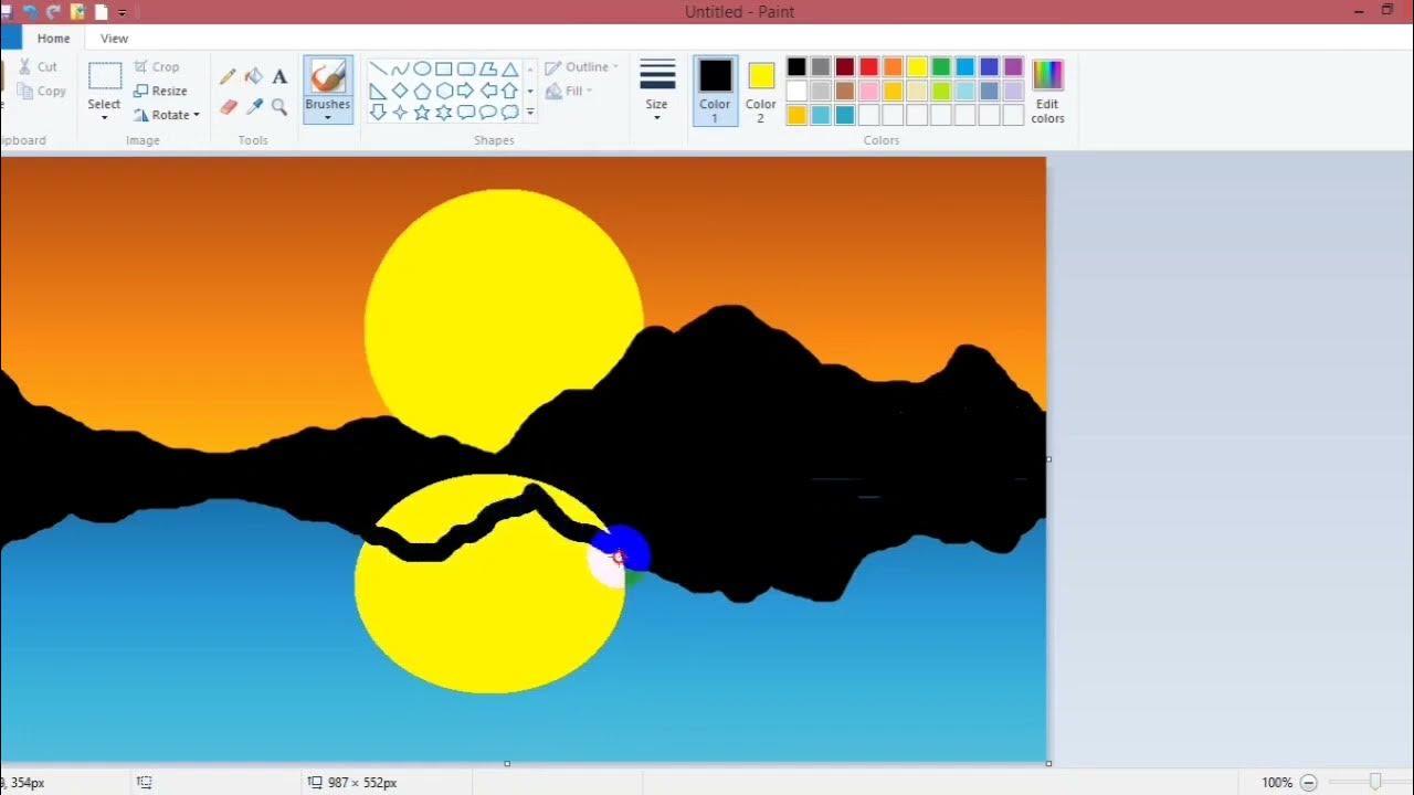 How to Draw in MS Paint | drawing in paint in computer | paint in ...