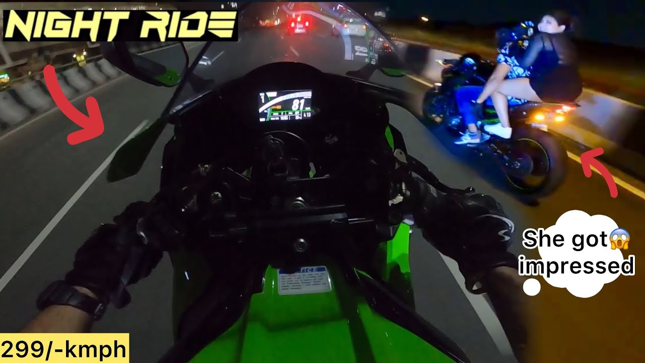 Night ride with full throttle🚀On Ninja Zx10r😱 Training Back Workout ️ ...