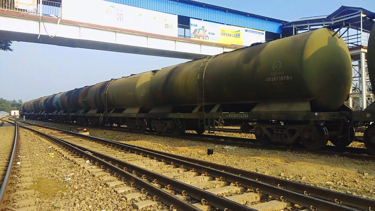 Oil tanker indian railways Caring ll Assam Badarpur junction Oil tanker ...